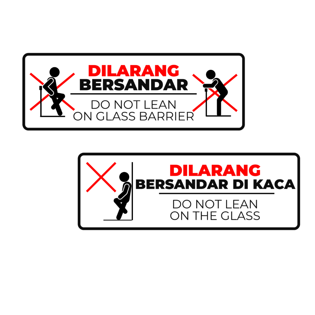 Jual Stiker Dilarang Bersandar Pada Railing Stiker Dilarang bersandar ...