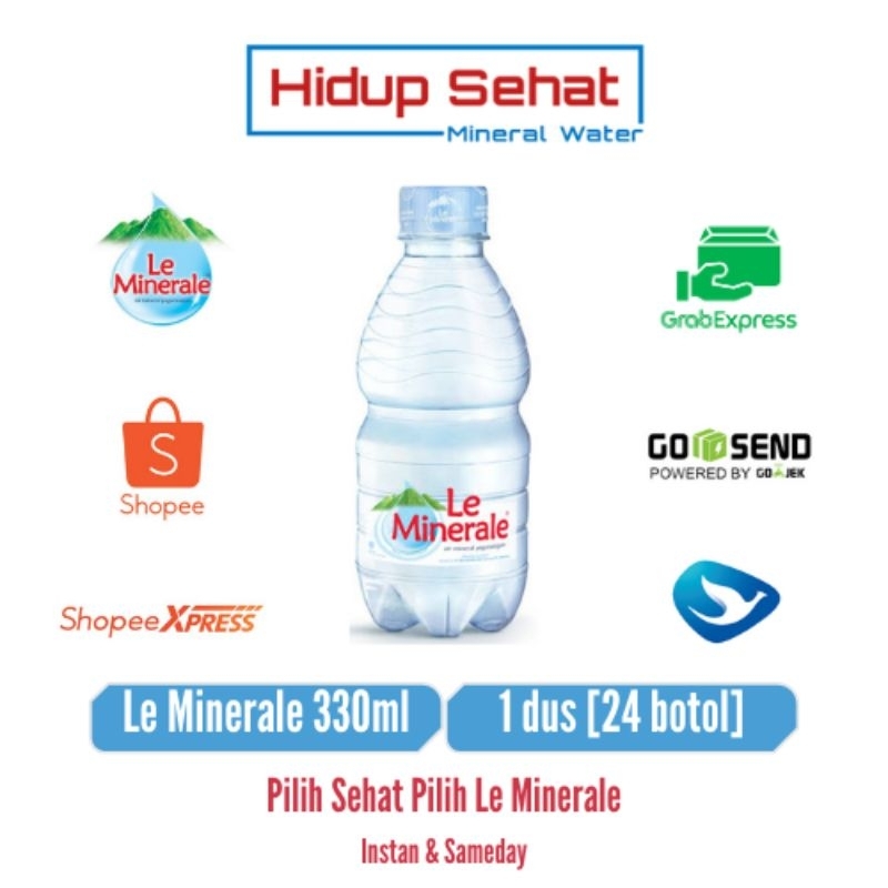 Jual Le Minerale Air Mineral 330ml ~ 1 dus isi 24 botol | Shopee Indonesia