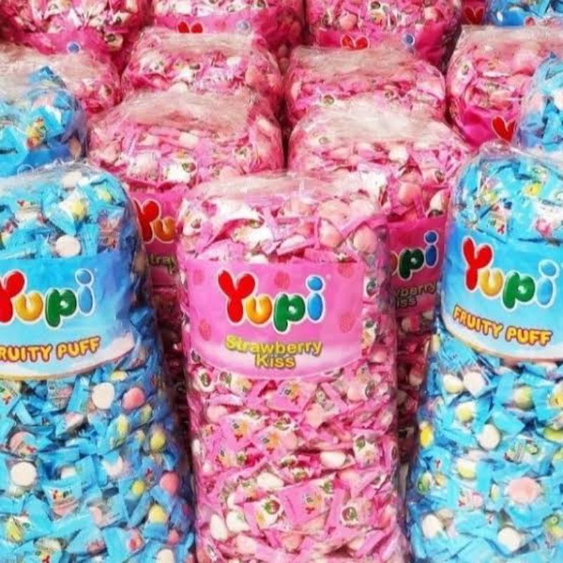 Jual PROMO PERMEN YUPI STRAWBERRY FRUIT PUFF MANGGO KISS 500 gr ...