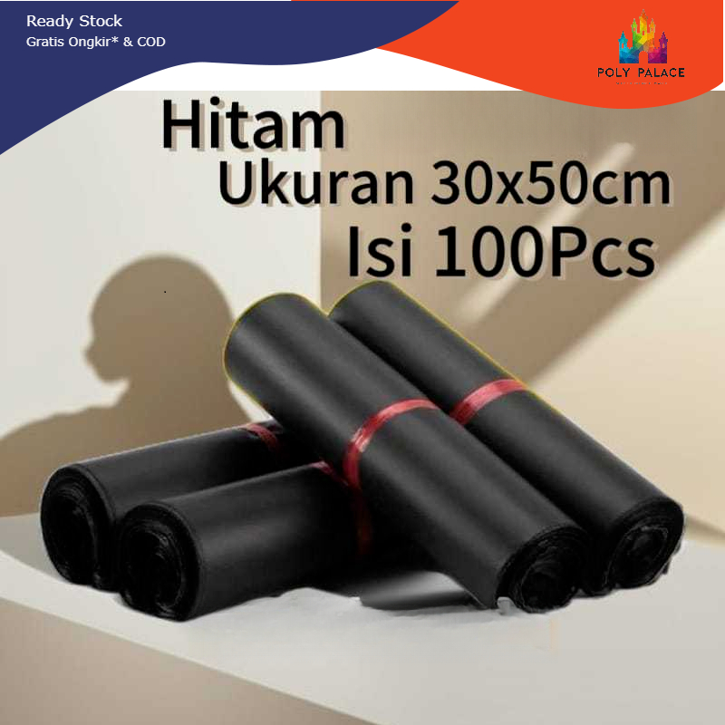 Jual PP - Plastik Polymailer Hitam 30x50cm Isi 100 Pcs | Shopee Indonesia
