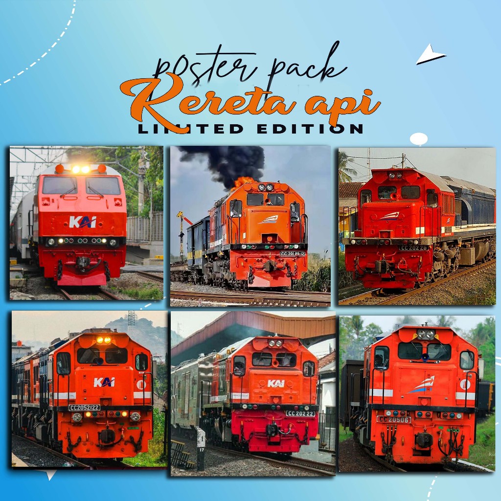 Jual Wall Decor poster pack Kereta Api Premium Tahan air sudah termasuk ...