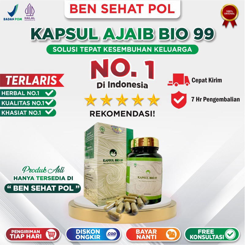 Jual KAPSUL AJAIB BIO 99 OBAT HERBAL AMPUH ALAMI & ORIGINAL BPOM ...
