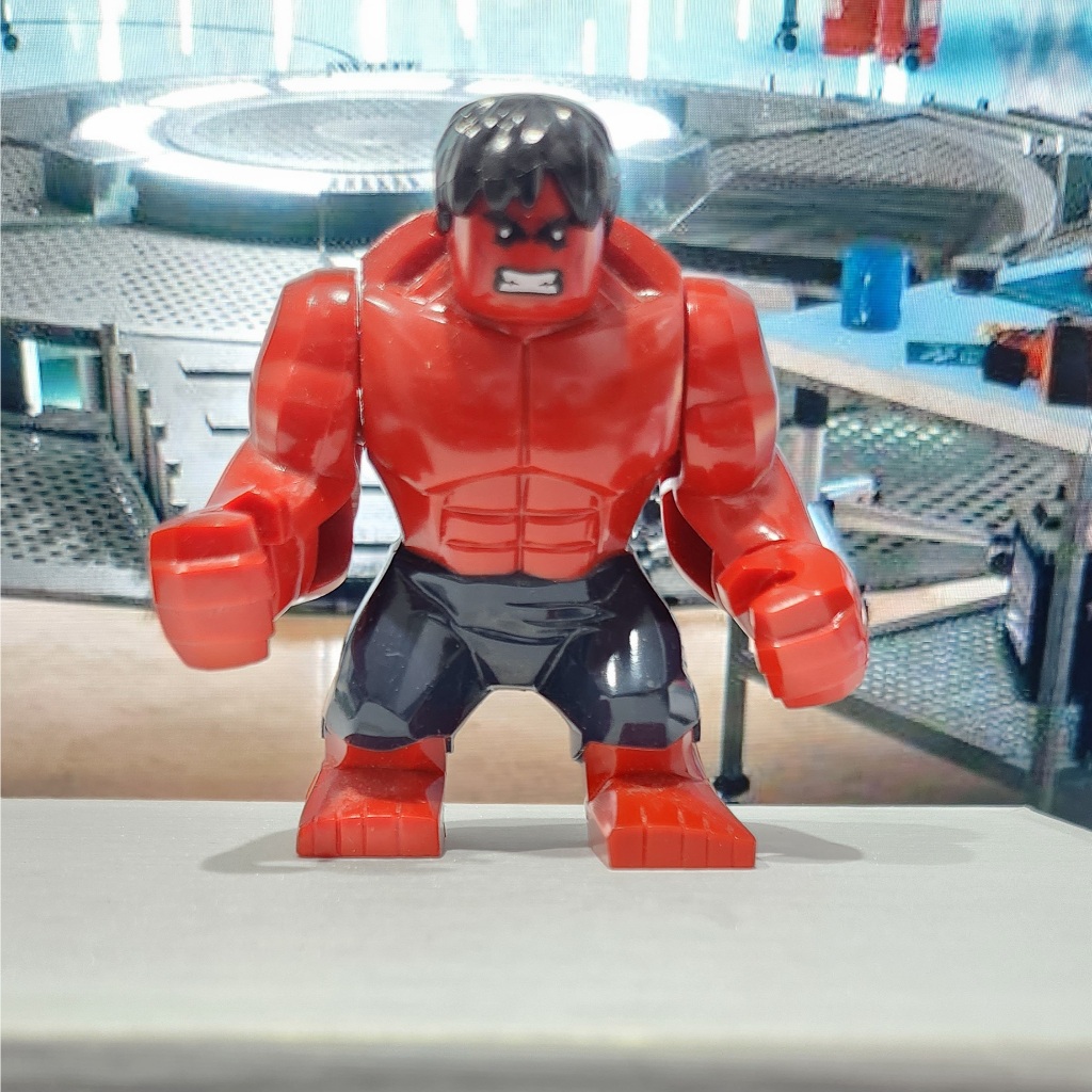 Jual Red Hulk Balok Minifigure Marvel Mini figure Block Brick Thadeus ...