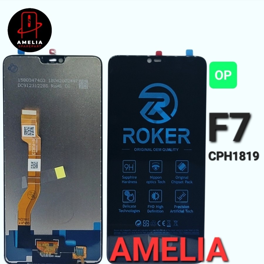 Jual LCD OPPO F7 / CPH1819 FULLSET TOUCHSCREEN BLACK ORI | Shopee Indonesia