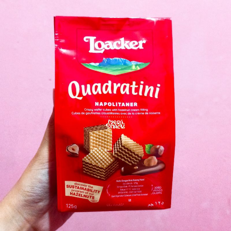 Jual Loacker Wafer Quadratini Napolitaner 125gr | Shopee Indonesia