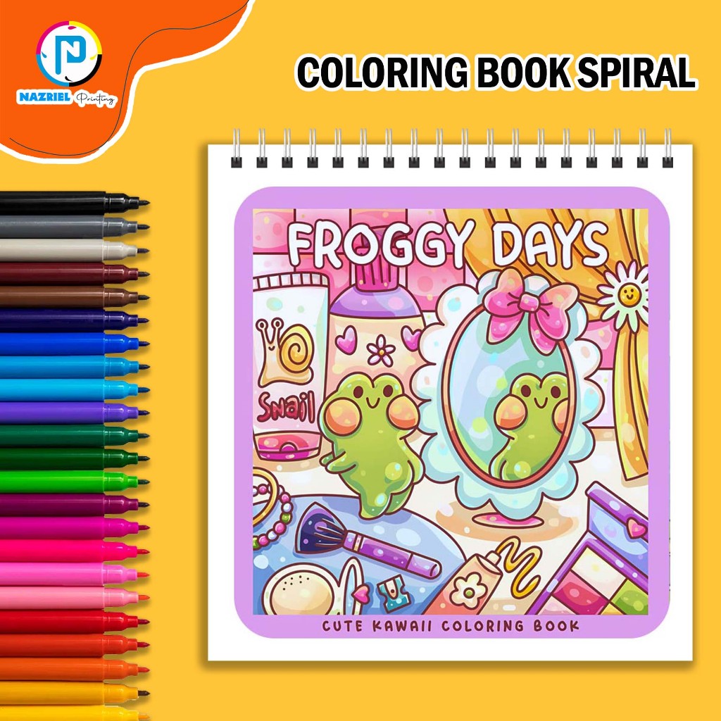 Jual Froggy Days Coloring Book Buku Mewarnai spiral | Shopee Indonesia