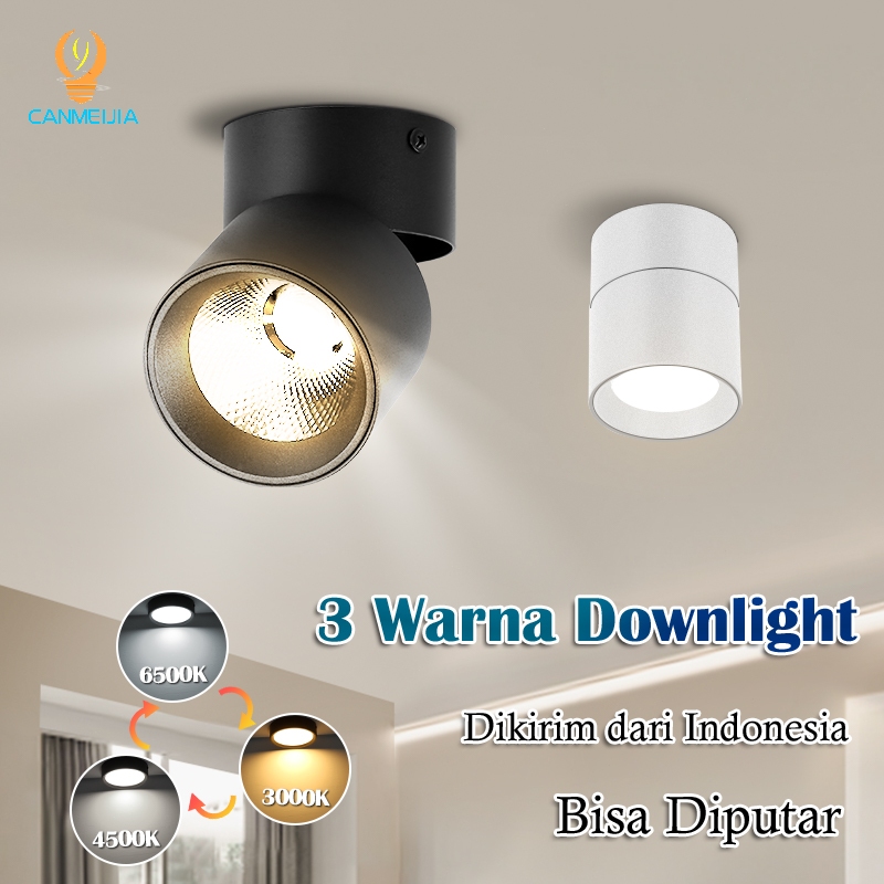 Jual 3 Warna Foldable Downlight Plafon LED Lampu Donlet Sorot Plafon ...