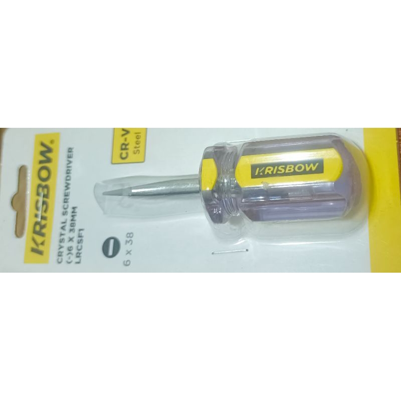 Jual Krisbow Screwdriver Obeng Minus Crystal 6X38 mm | Shopee Indonesia