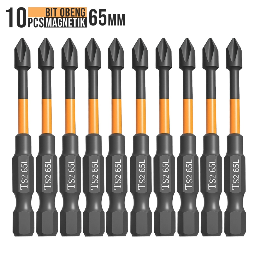 Jual Kepala Mata Bor Obeng Magnetic Screwdriver Bit 25/65/150 mm Set 10 ...