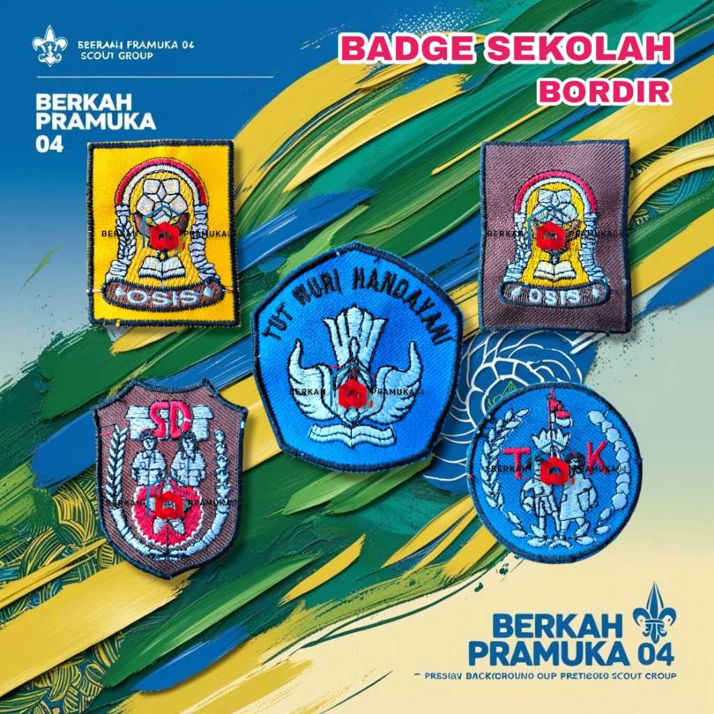 Jual Badge bed logo bordir osis atribut anak sekolah tk sd smp sma ...