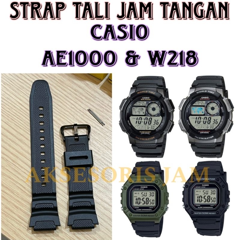 Jual STRAP CASIO AE 1000W AE 1100W AE 1100 AE 1000 FIT W 218H W 218 ...