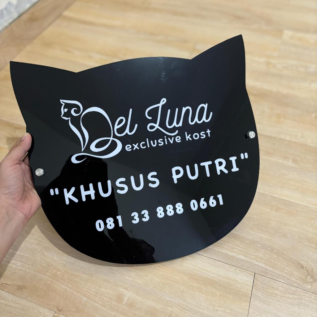 Jual Nomor Rumah Akrilik Custom Lucu Bentuk Kucing Papan Nama Akrilik ...
