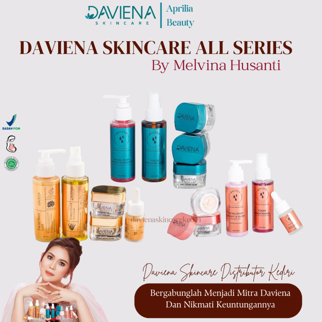 Jual DAVIENA SKINCARE Ecer, Paket Hemat dan Paket Lengkap GOLD, GLOWING, ACNE Series Daviena ...