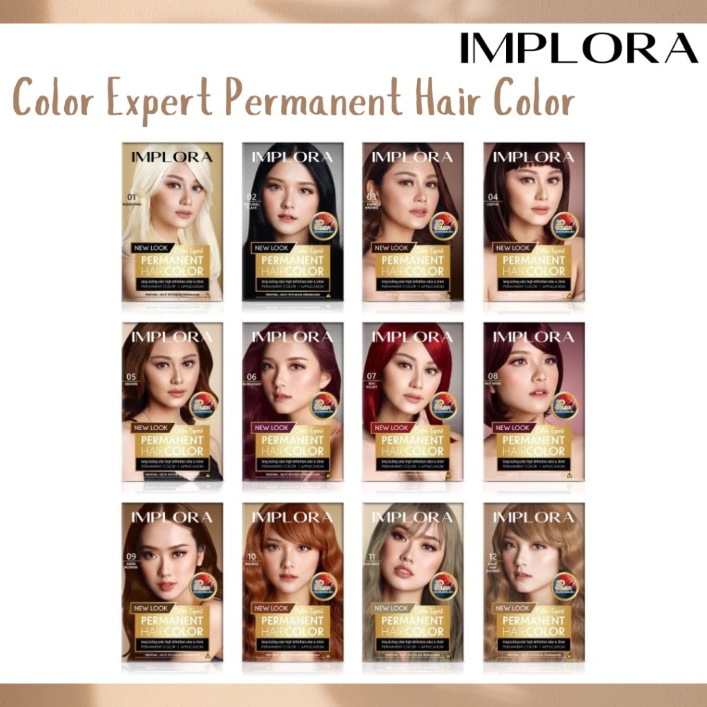 Jual IMPLORA New Look | Permanent Hair Color | Cat Rambut | Shopee ...