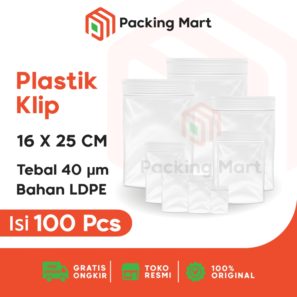 Jual Plastik Klip Ziplock Bening 16x25 cm isi 100PCS | Shopee Indonesia