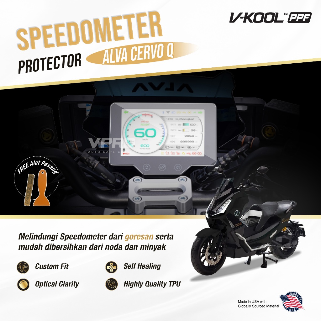 Jual VKOOL PPF Speedometer Motor Alva Cervo Q / Cervo 2024 Anti Gores ...