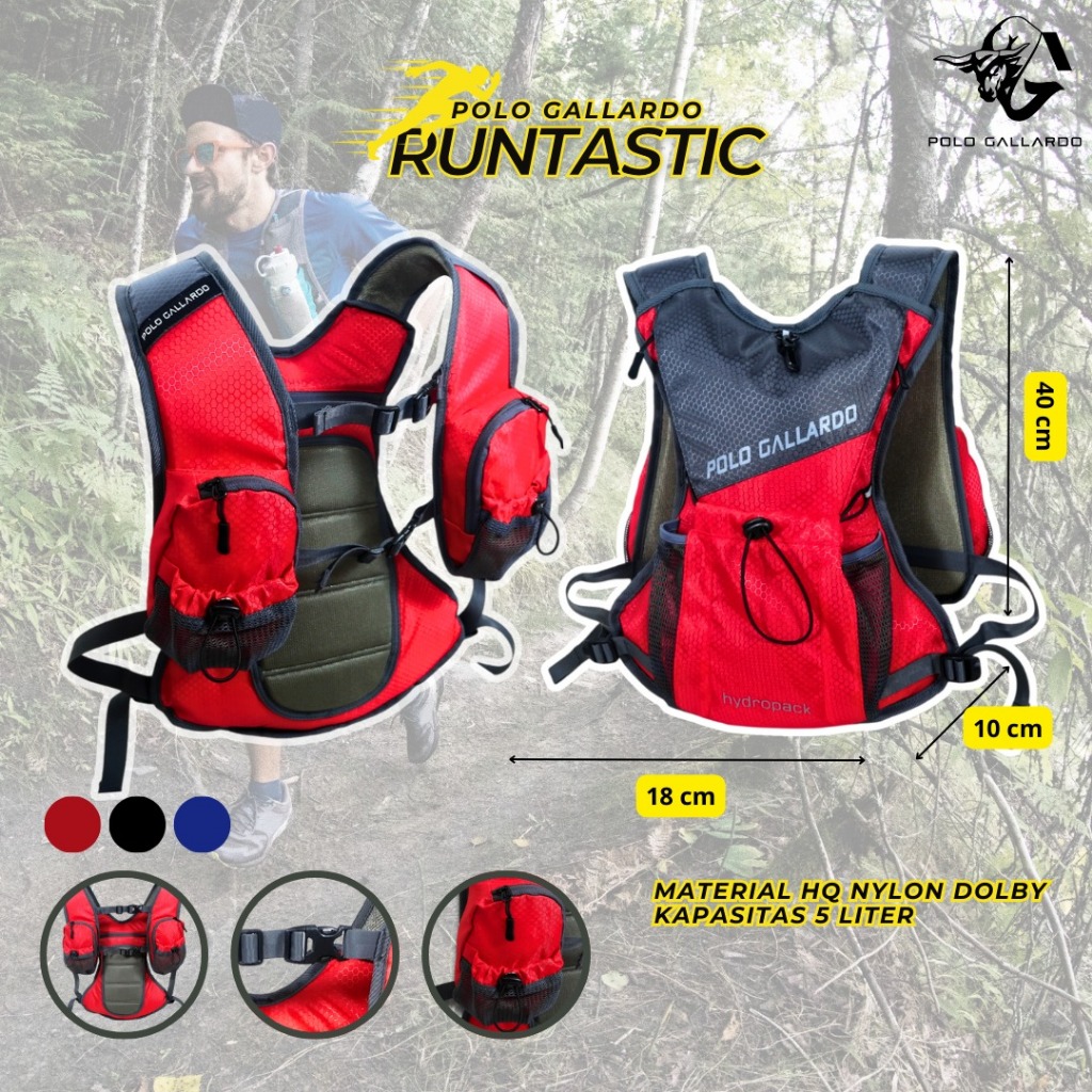 Jual Hydropack Polo Gallardo Runtastic Tas Olahraga Lari Trail Running Hiking Marathon Pria ...