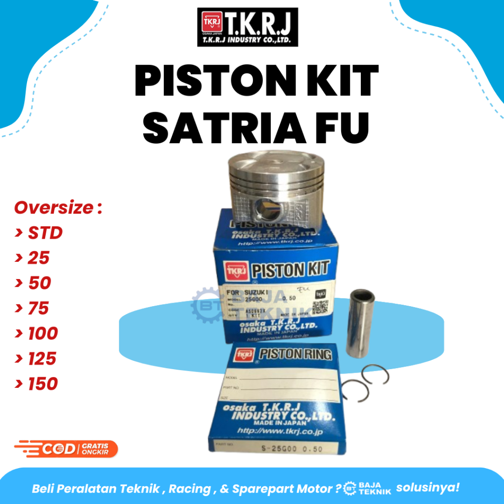 Jual TKRJ PISTON KIT SUZUKI THUNDER RC110 SHOGUN 110 SHOGUN 125 SATRIA ...