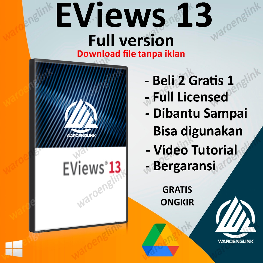 Jual Eviews 13 | Video Install | Windows | Full Version | Lifetime | Shopee Indonesia