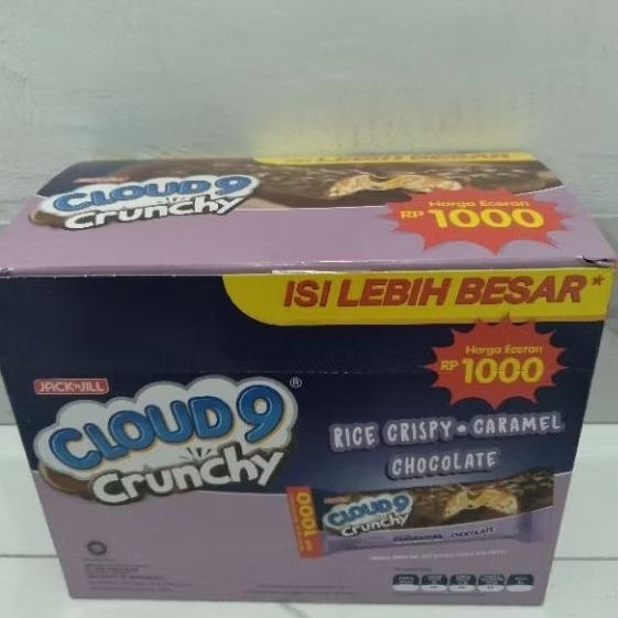 Jual Cloud9 Crunchy Rice Crispy Caramel Chocolate ( isi 24 pcs ...
