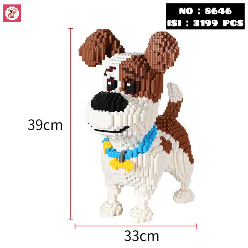 Jual WJS - Nano Blocks Medium Animal Dog Series , Mainan Blok Susun ...