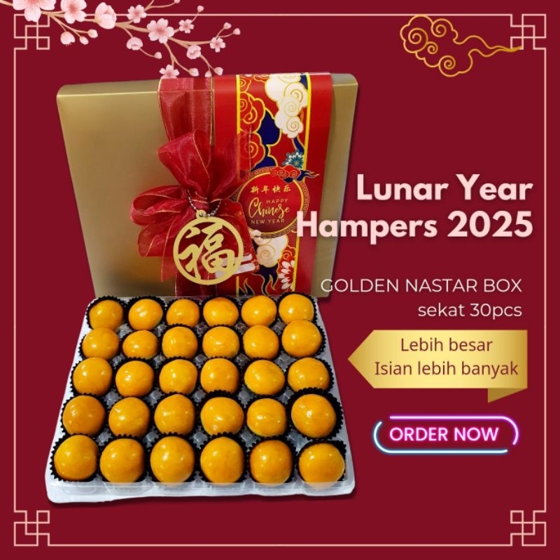 Jual Hampers Golden Nastar Jumbo Premium Box sekat 30 Natal Christmas ...