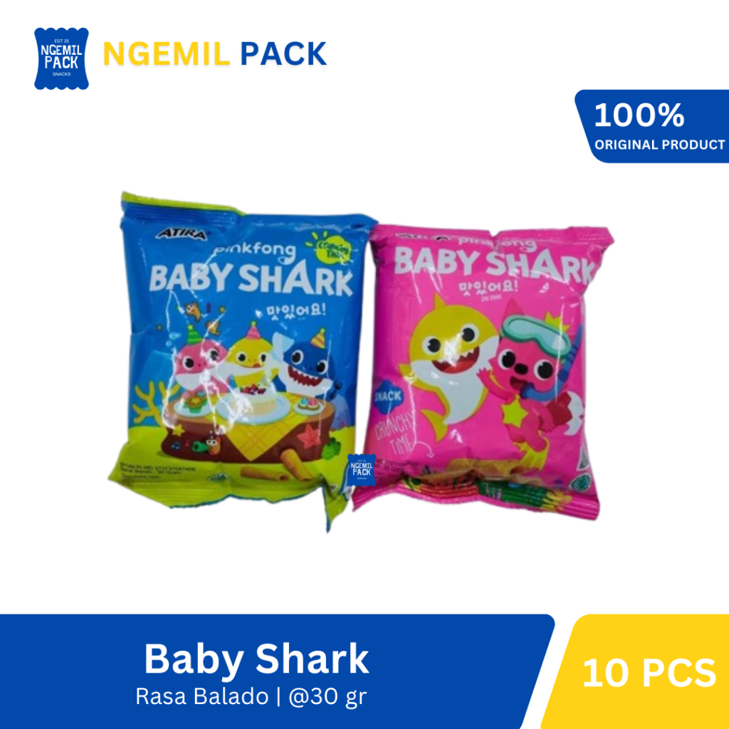 Jual Chiki Baby Shark Balado Berhadiah Isi 10pcs @30Gr | Shopee Indonesia