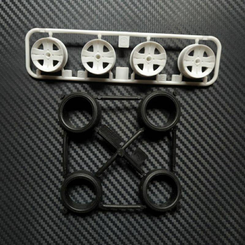 Jual Velg Tamiya Large 4 Spoke Ban Slick - Original Mini 4WD Loose Kit ...