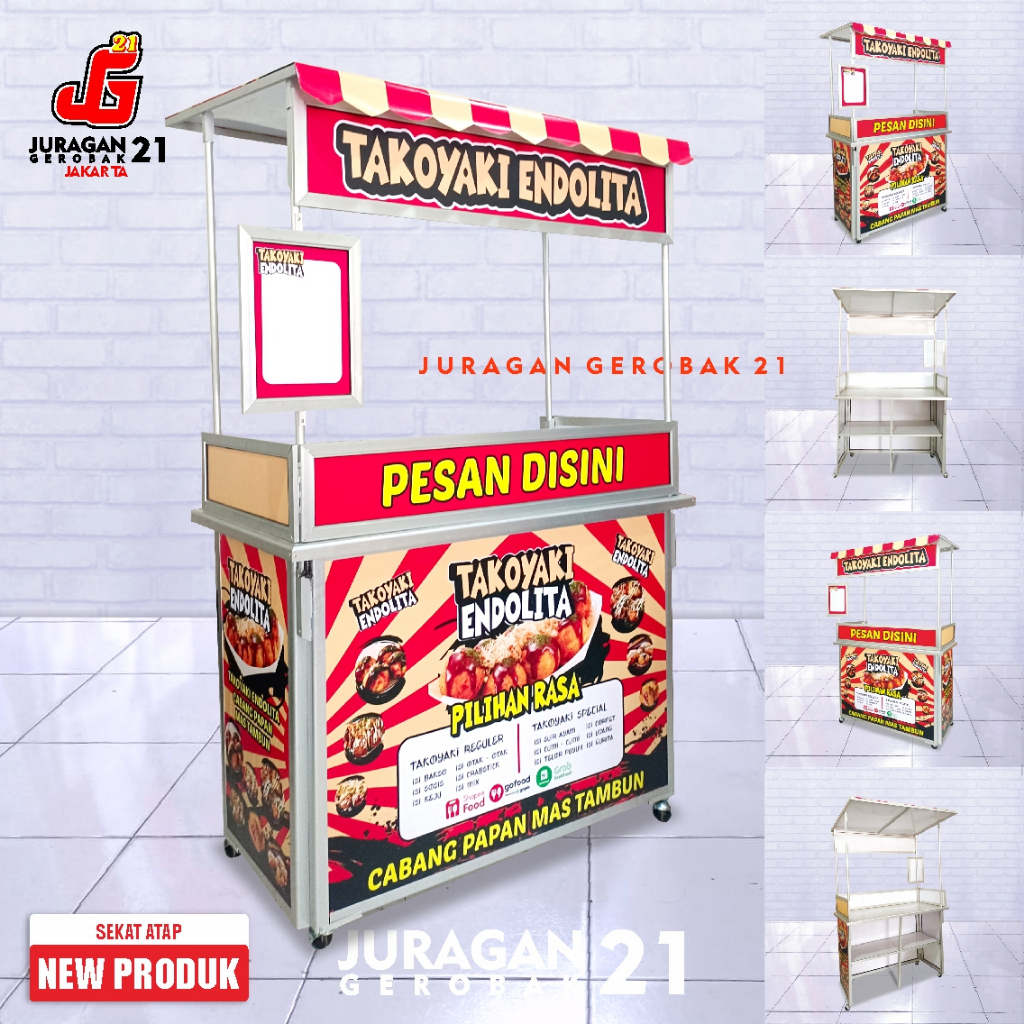 Jual Booth Portable Sekat Atap Gerobak Mudah Dibawa | Shopee Indonesia