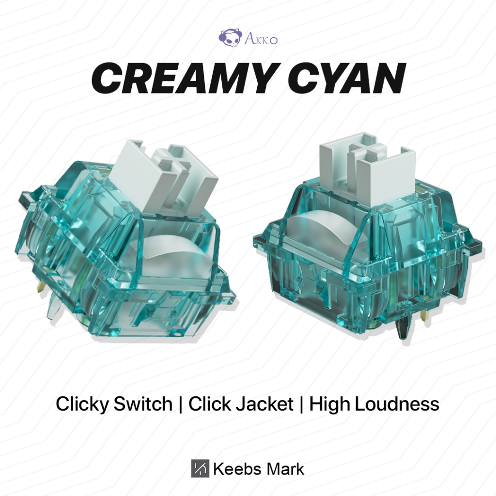 Jual Akko Creamy Cyan Clicky Switch 45g Mechanical Keyboard | Shopee ...