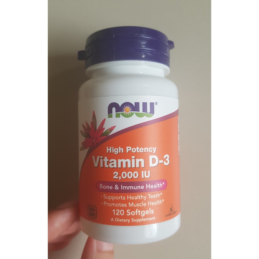 Jual NOW Foods Food Vitamin D-3 D3 / 2,000 IU 2000IU 2000 IU / 120 Softgels Vitamin Tulang ...