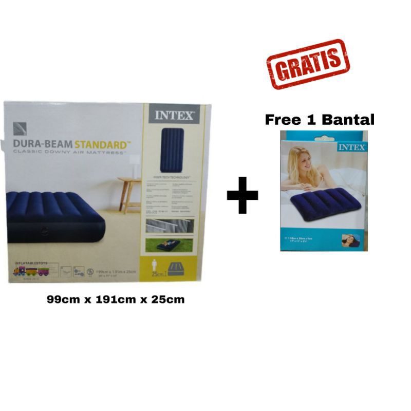 Jual Kasur angin Intex Durabeam Standard Blue 64757 (99cm x 191cm x ...