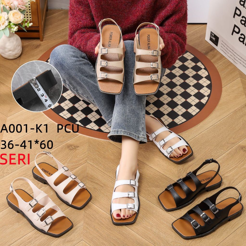 Jual Sandal Tali Wanita Terbaru/Sendal Selop Jelly Alina A001-K1/Sendal ...