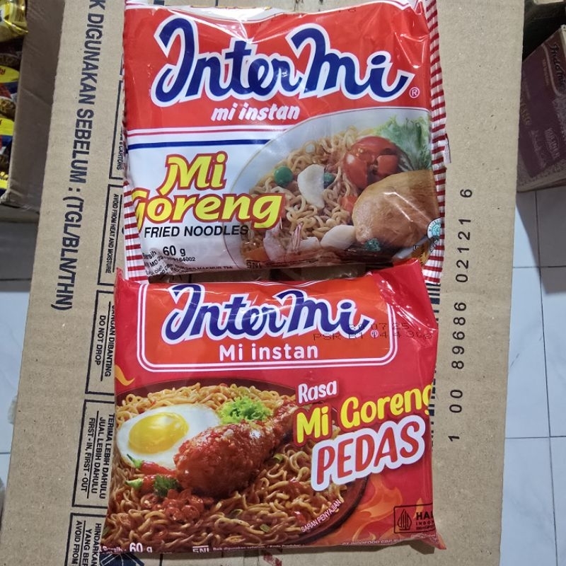 Jual INTERMIE MIE GORENG ORIGINAL MIE GORENG PEDAS 60gr x 10pc | Shopee ...