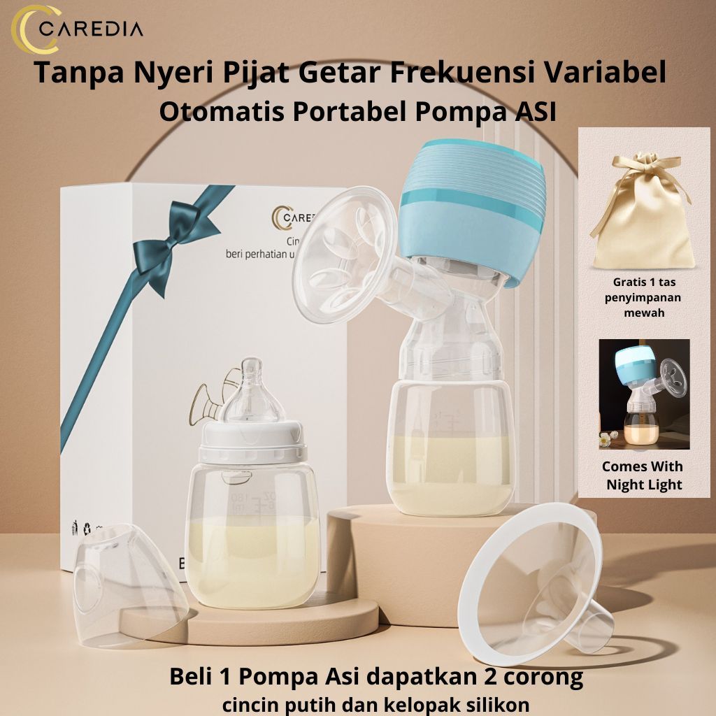 Jual Caredia Pompa Asi Elektrik Tanpa Kabel Otomatis 1200mAh Pompa ASI ...