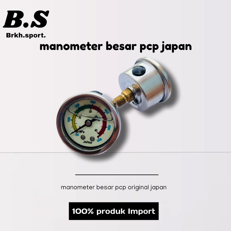 Jual Manometer Besar Japan 100% 6000 psi Pompa Pcp, Manometer Jumbo ...