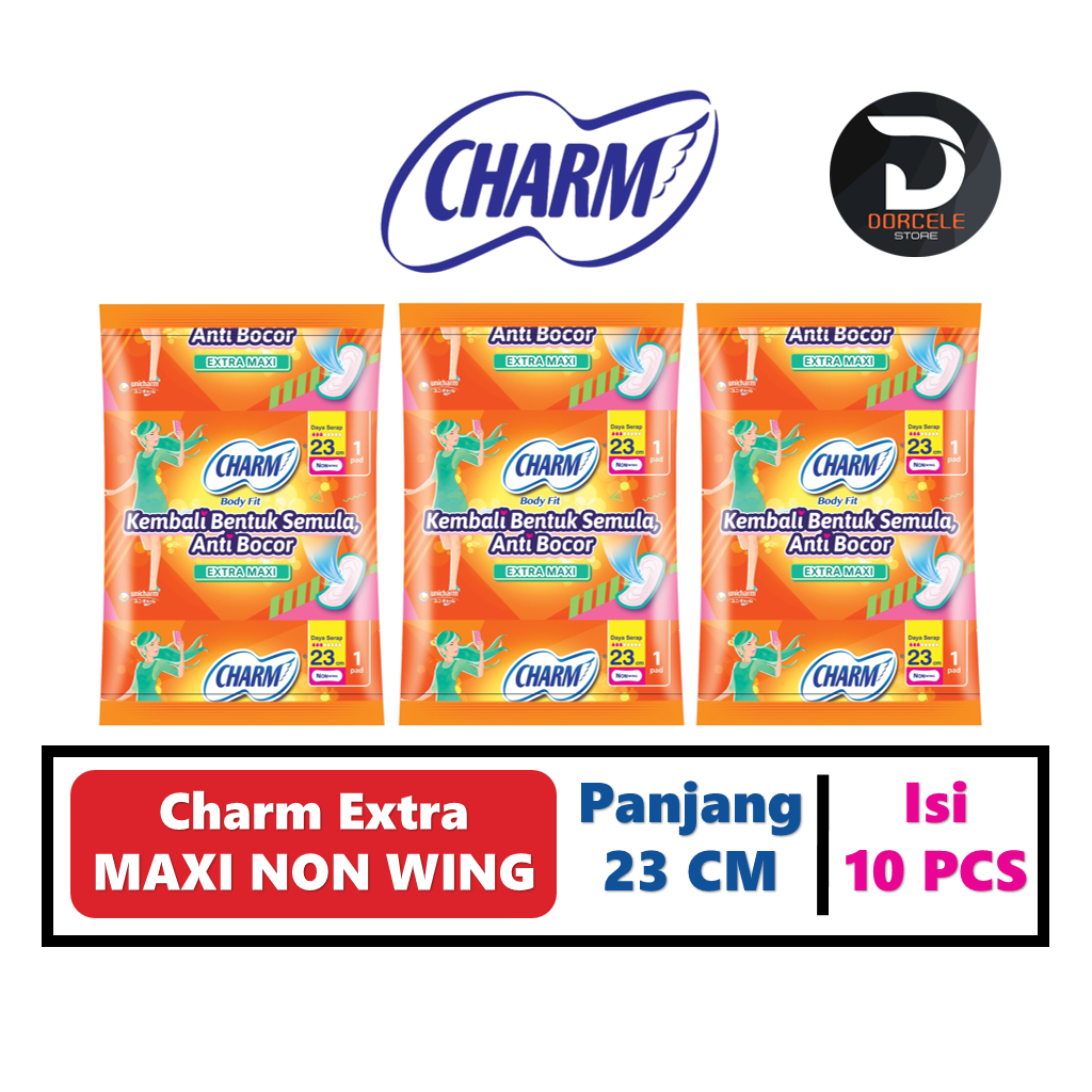 Jual Charm Body Fit Pembalut Wanita Non Wing Panjang 23 cm Kemasan 1 ...