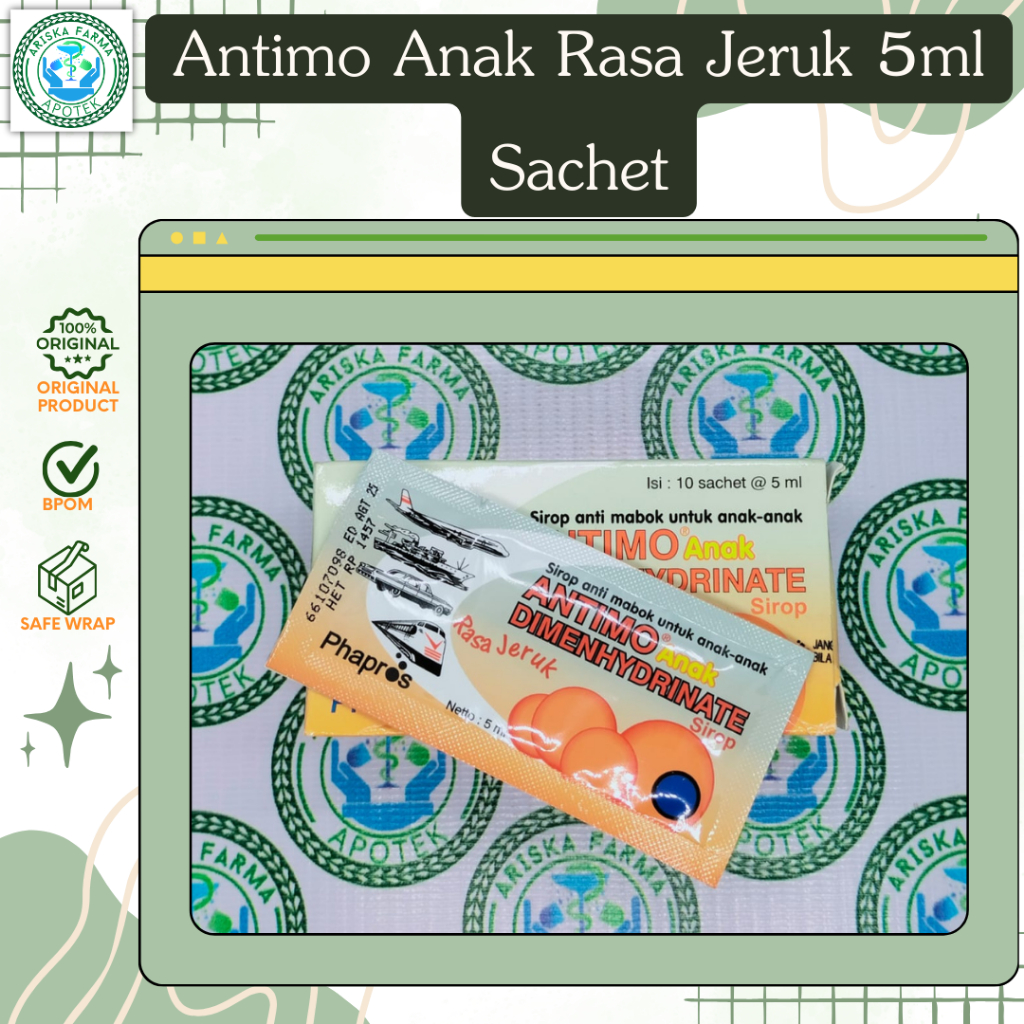 Jual Antimo Anak Rasa Jeruk 5ml Sachet per sachet | Shopee Indonesia