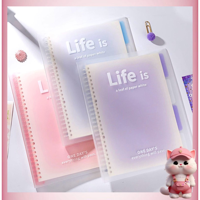 Jual N14 Buku Binder A5 Buku Loose Leaf Notebook Aesthetic Binder ...