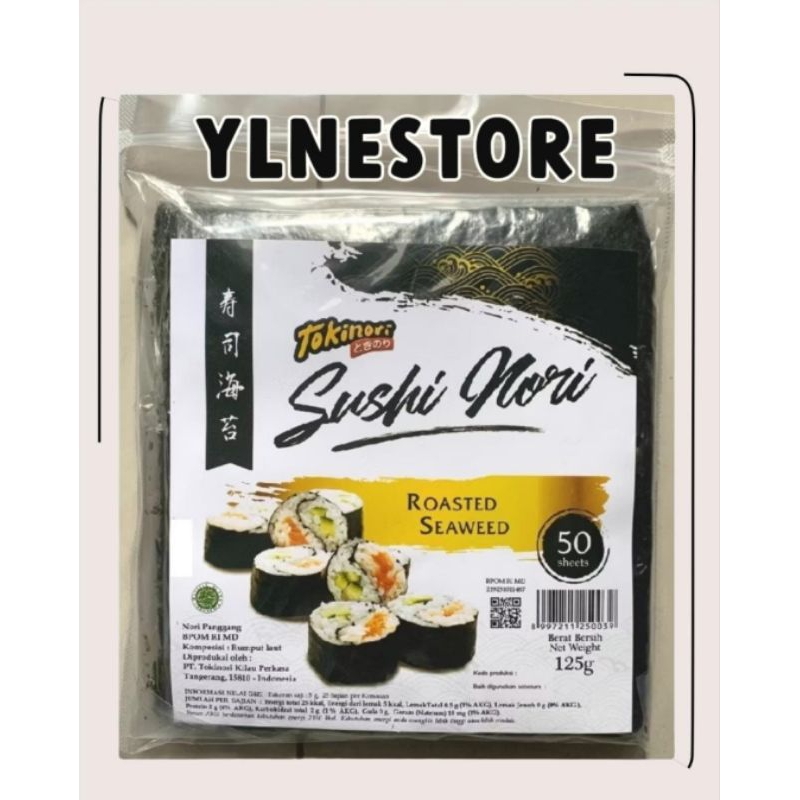 Jual Tokinori Sushi nori Roasted Seaweed 50 sheets | Shopee Indonesia