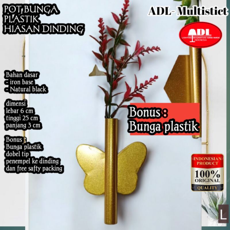 Jual Vas Bunga Artificial Tempel Dinding Estetik - Dekorasi Minimalis ...