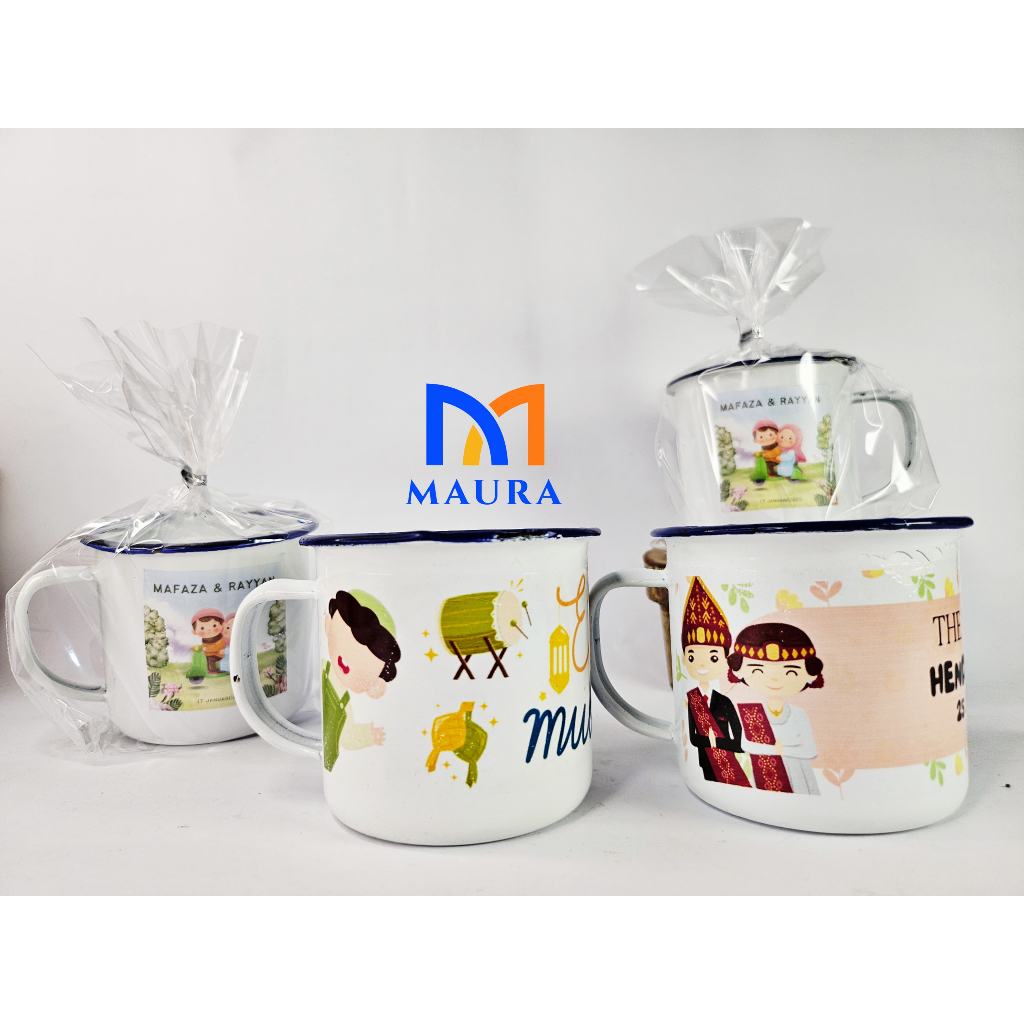 Jual Souvenir Gelas Cangkir Kaleng Enamel Mug Minum Kopi Tumbler ...