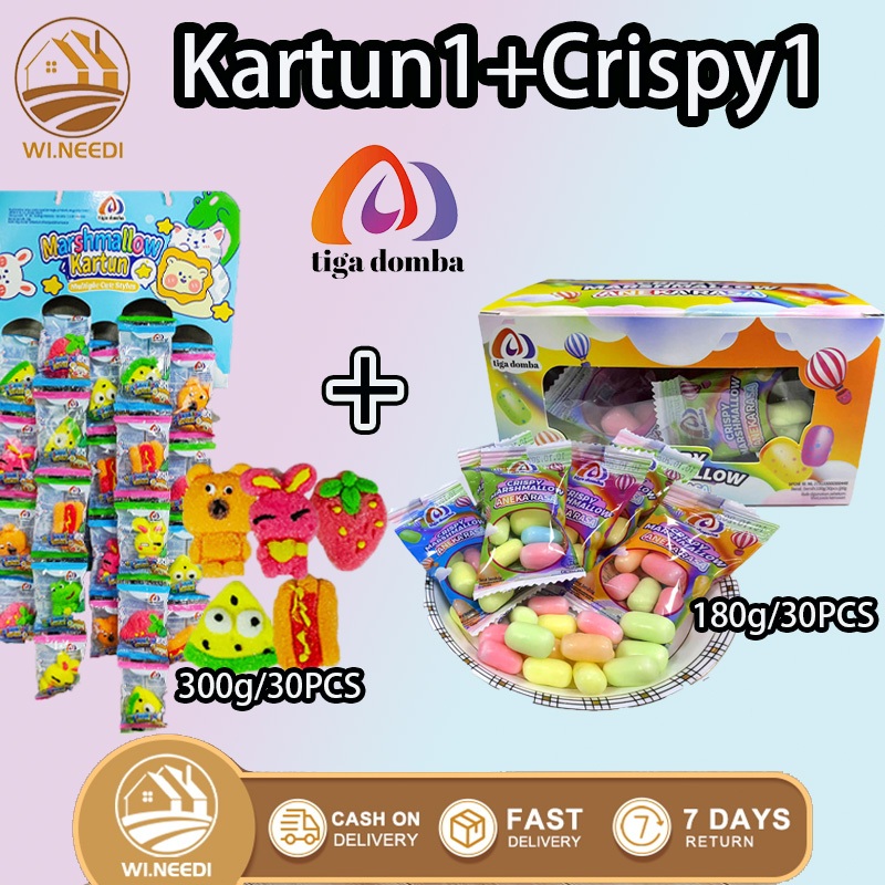 Jual Permen Kapas Multi Rasa Buah dengan Pola Kartun 30 pcs/Beberapa ...