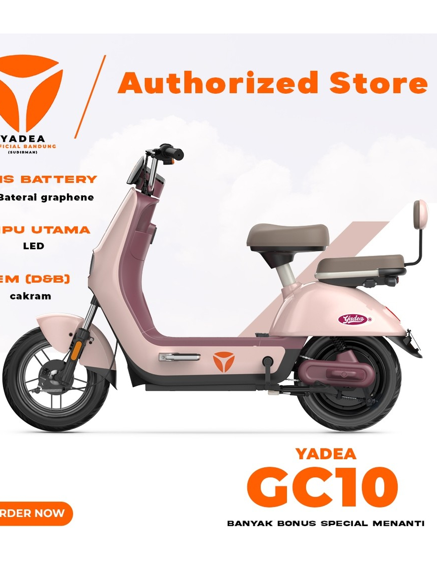 Jual (PENGIRIMAN LUAR KOTA BANDUNG) Sepeda Listrik Yadea GC10 | Yadea GC 10 | Yadea GC10 ...