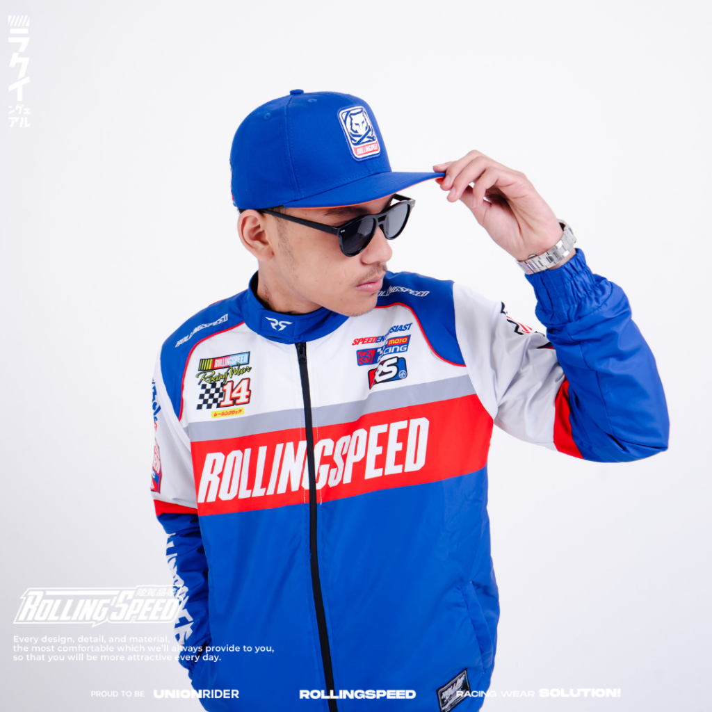 Jual Rollingspeed - Zedway Jacket Nascar White Blue - Jaket Motor Putih Biru | Shopee Indonesia