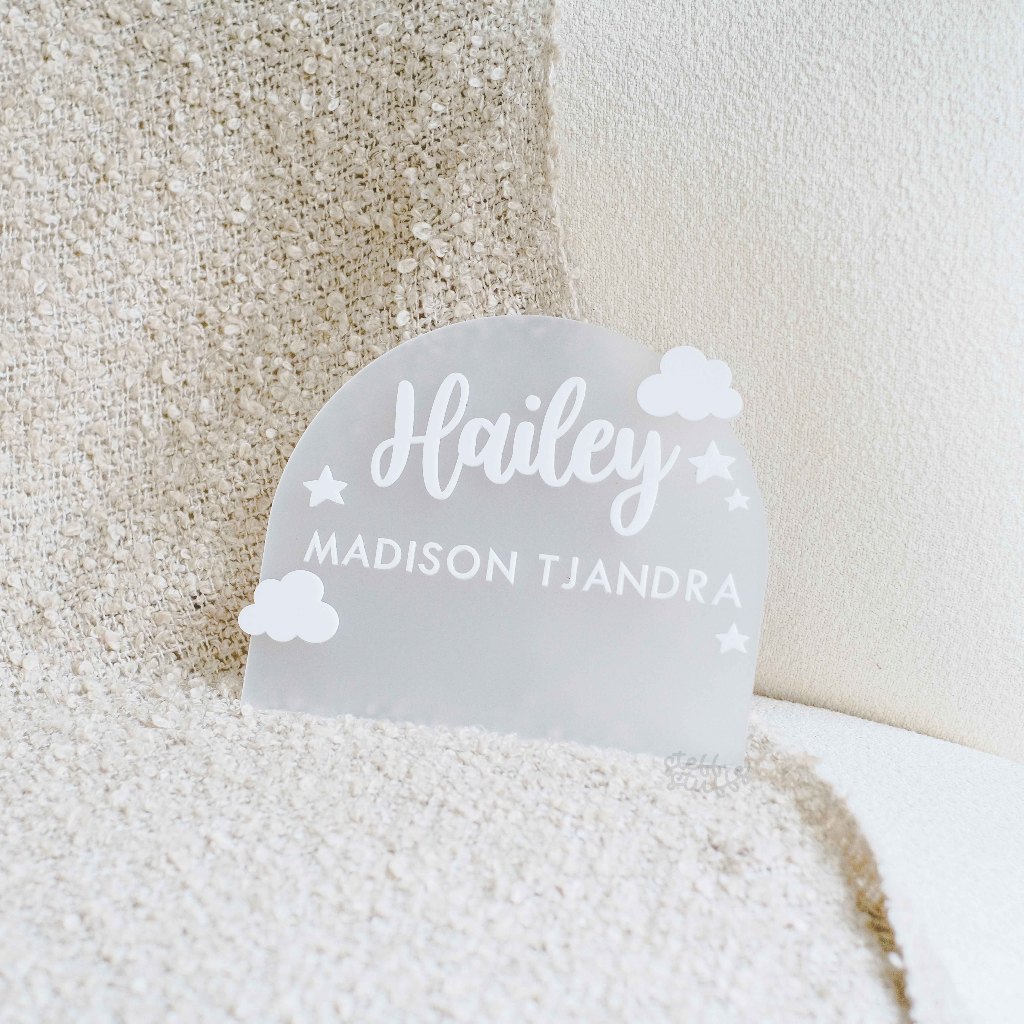 Jual HAILEY CLOUD HOSPITAL BOARD | Papan Nama Custom Bayi Lahir Kado ...