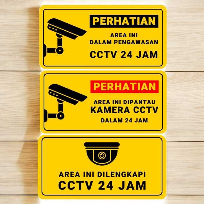 Jual SIGN BOARD CCTV /SIGN ARKLIRIK PLAT PETUNJUK CCTV 24 JAM /SIGNAGE ...
