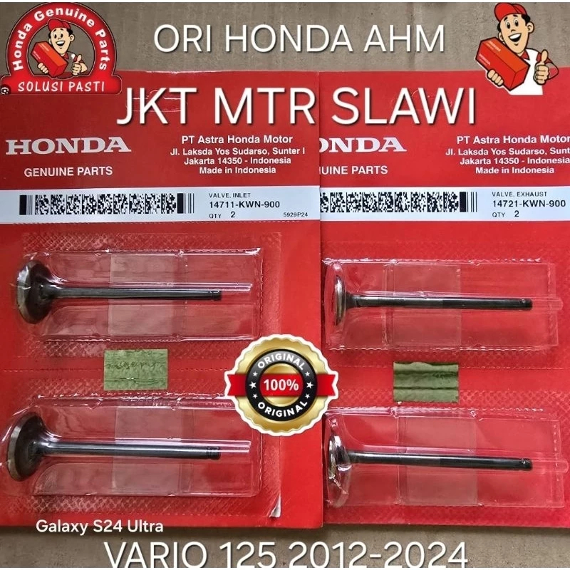 Jual klep set KWN vario 125 2012-2024 vario 125 led & non led harga satuan ori ahm | Shopee ...