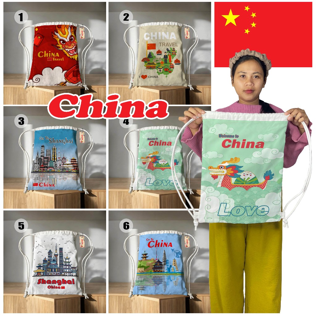 Jual TAS CHINA TAS SERUT SOUVENIR OLEH OLEH READY 6 MOTIF | Shopee ...