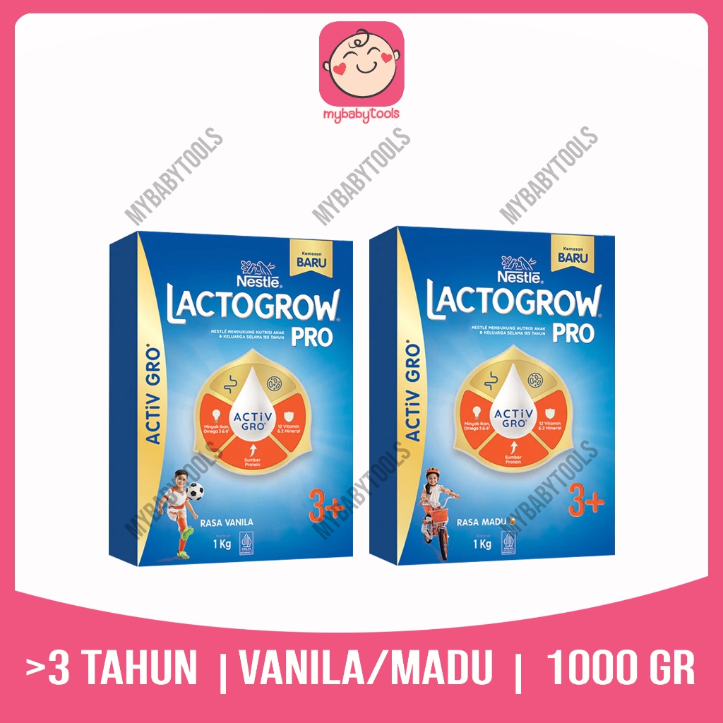 Jual LACTOGROW PRO 1+ 3+ VANILA MADU SUSU PERTUMBUHAN ANAK 1-3 TAHUN 3 ...